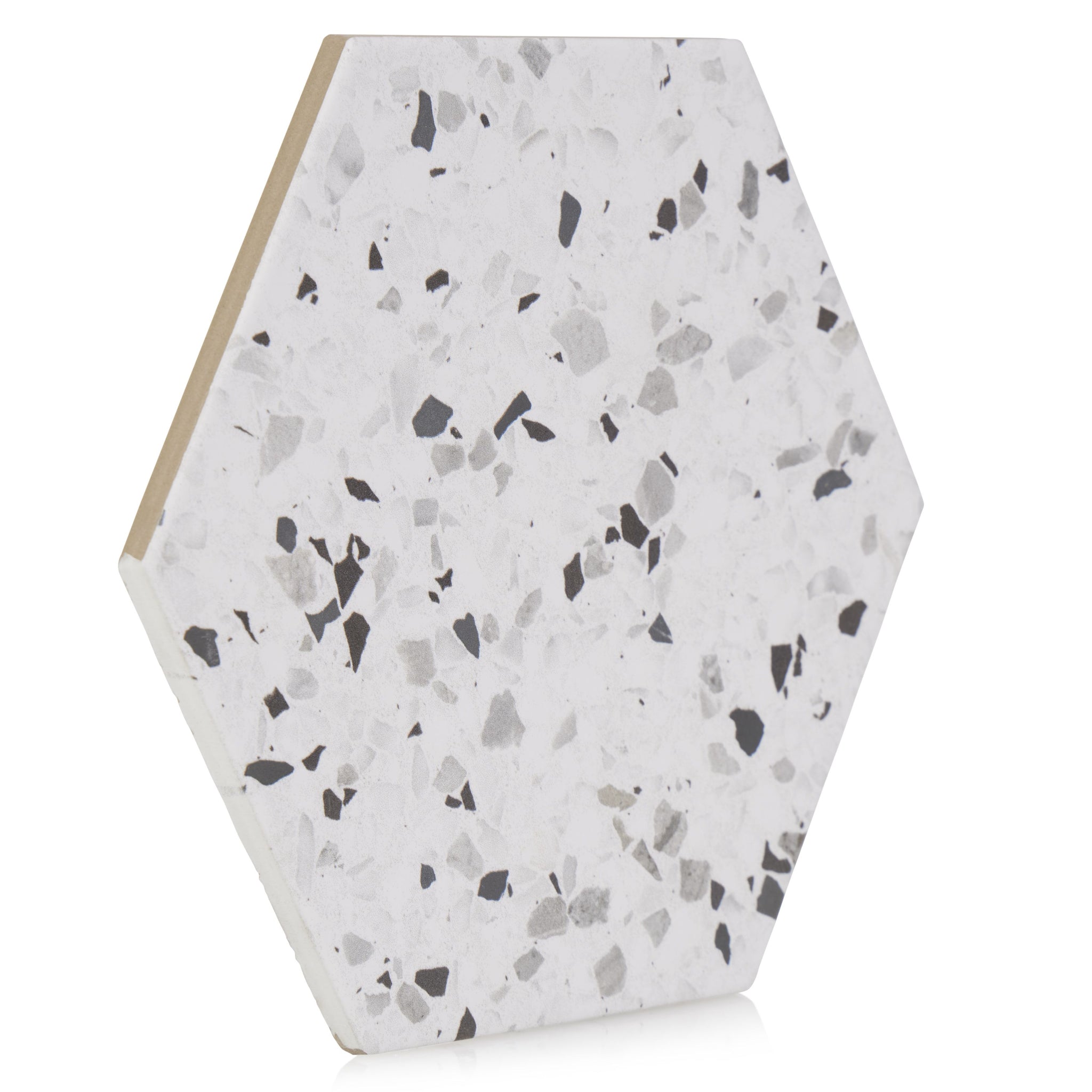 8x10 Hexagon Spark Black porcelain tile – Industry Tile