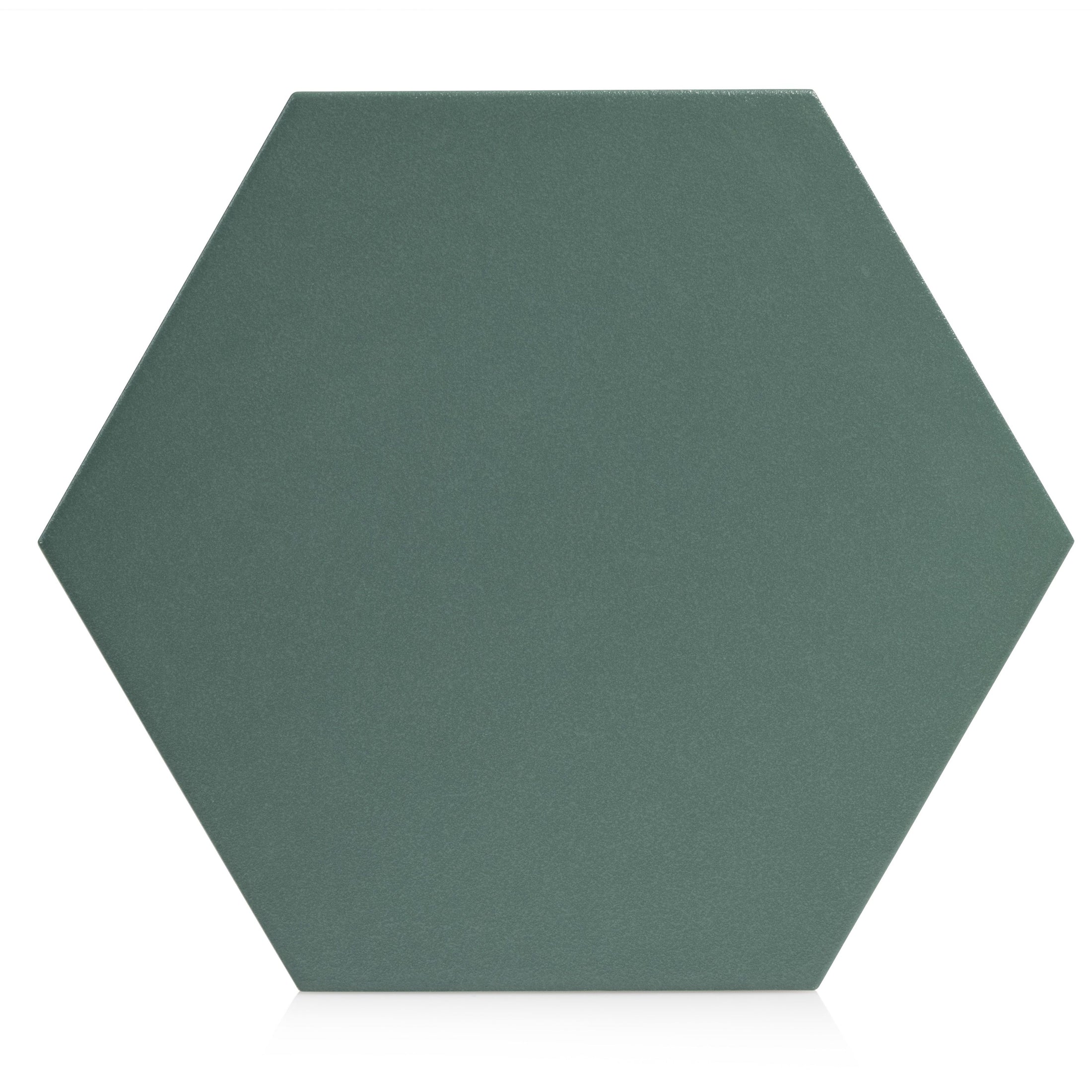 7.8x9 Tribeca Hexagon Green porcelain tile – Industry Tile